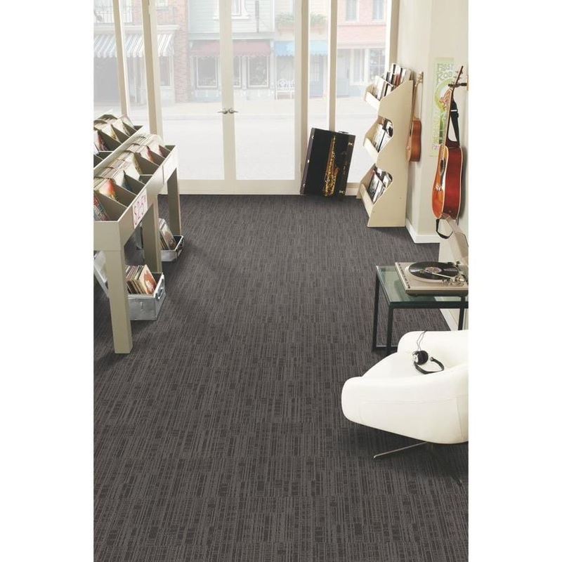 Board Room 18-Pack Shale Pattern Full Spread Adhesive Carpet Tile sq/ft ...