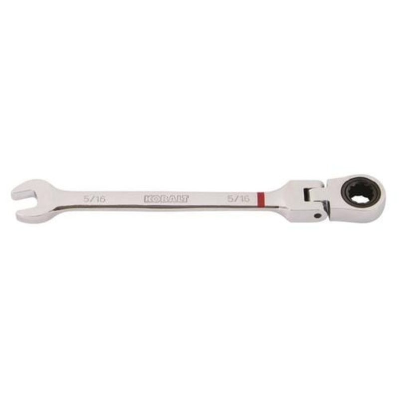 Kobalt 5/16-in 12-point Standard (SAE) Flexible Head Ratchet Wrench ...