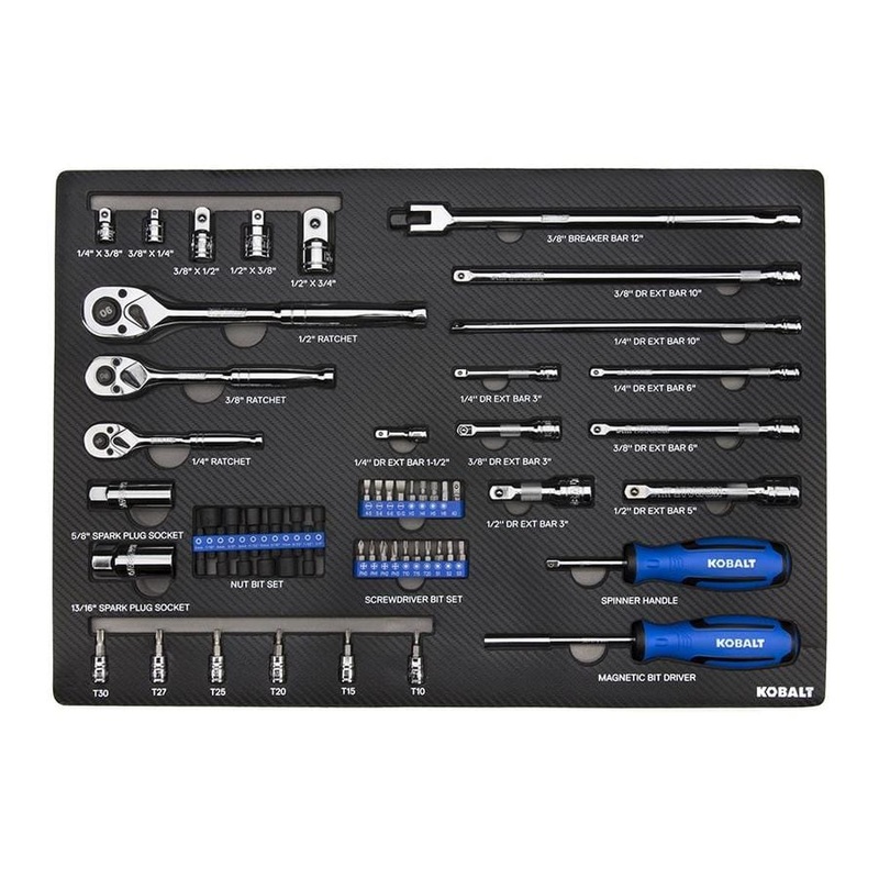 Kobalt 20-Piece Standard (SAE) and Metric Combination Polished Chrome ...