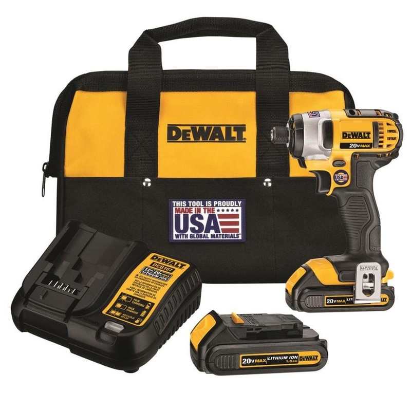 DEWALT 20-Volt Max Variable Speed Cordless Impact Driver (2-Batteries ...