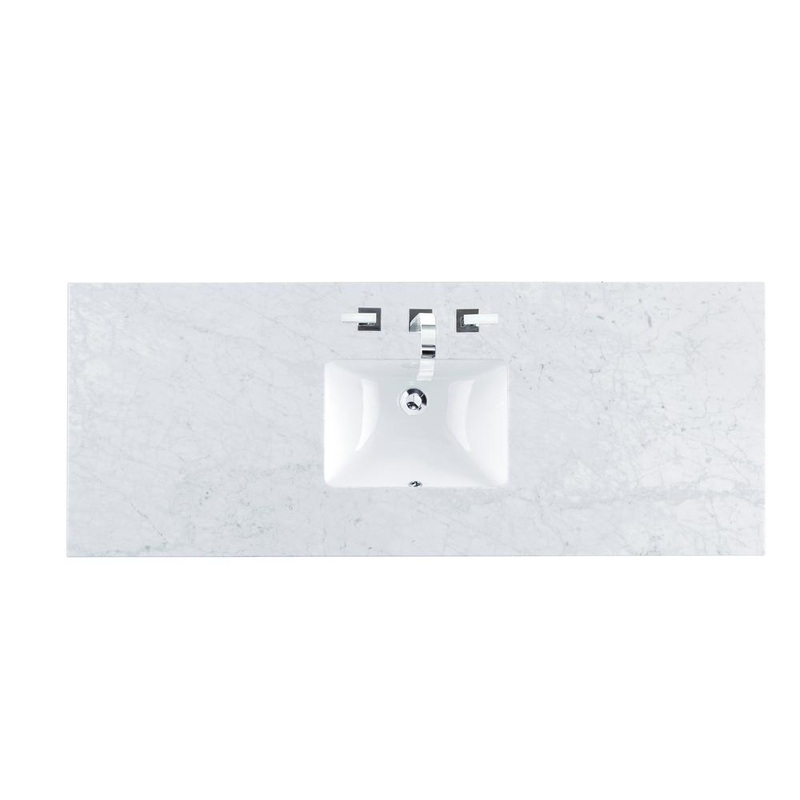 25 in. W Marble Vanity Top in Carrara with White Basin - Advanced Air ...