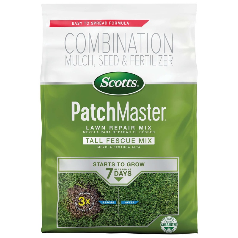 Scotts PatchMaster Tall Fescue Grass Sun or Shade Seed/Fertilizer/Mulch ...
